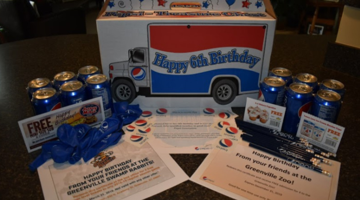 Free Pepsi Party Pack for 6th Birthday in Greenville